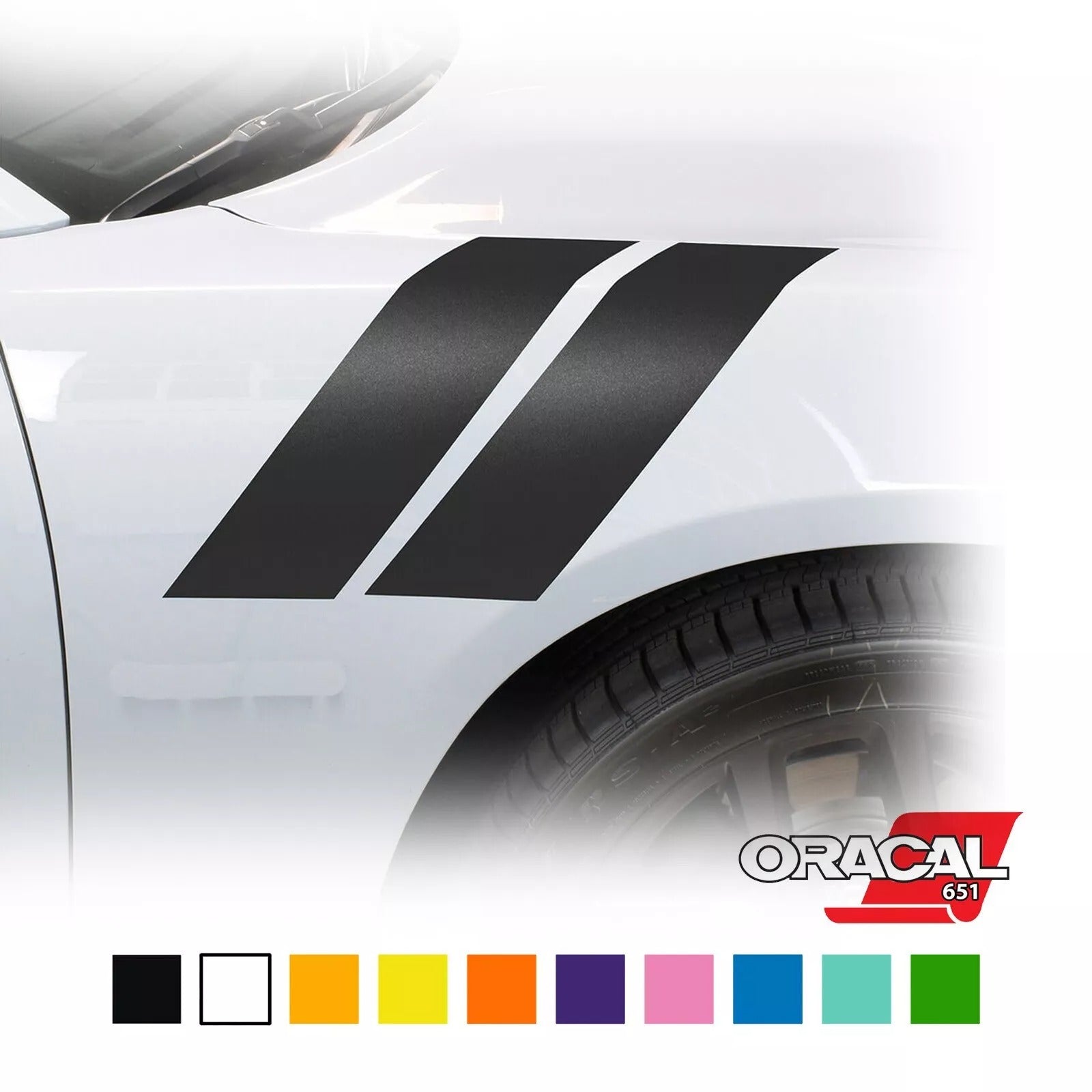 4" Fenders Hash Stripes Marks Peel & Stick Vinyl Decal Stickers